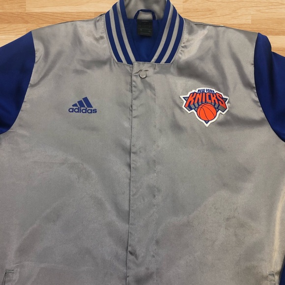 adidas | Jackets & Coats | Adidas Silky Satin New York Knicks Nba ...
